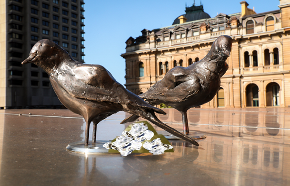 Bronze Bird Statues Defecating Throughout Sydney | Surry Hills Times